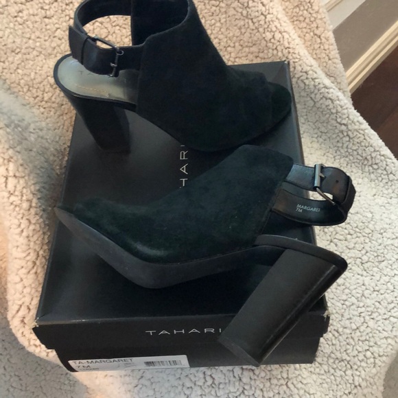 Tahari | Shoes | Tahari Beautiful Black Suede Heels | Poshmark